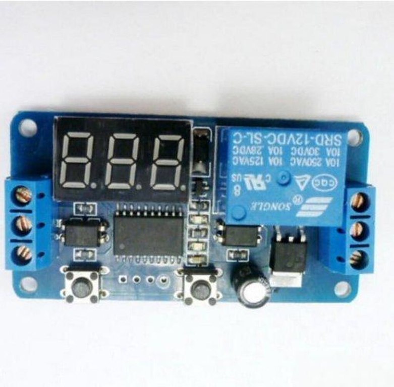 Digitalni tajmer relej modul 12V, opseg 0–999 sekundi - Napajanje: 12