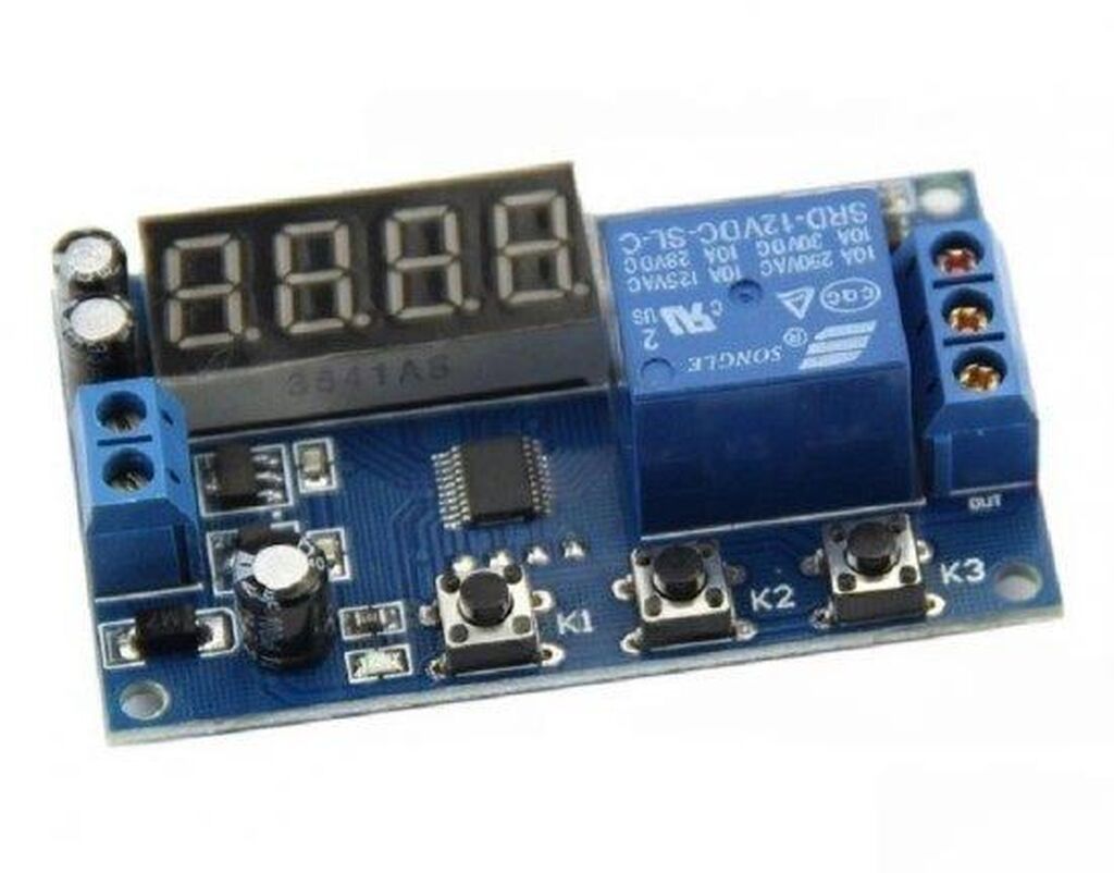 Programabilni rele tajmer modul sa LED displejom – opseg 0–9999 minuta