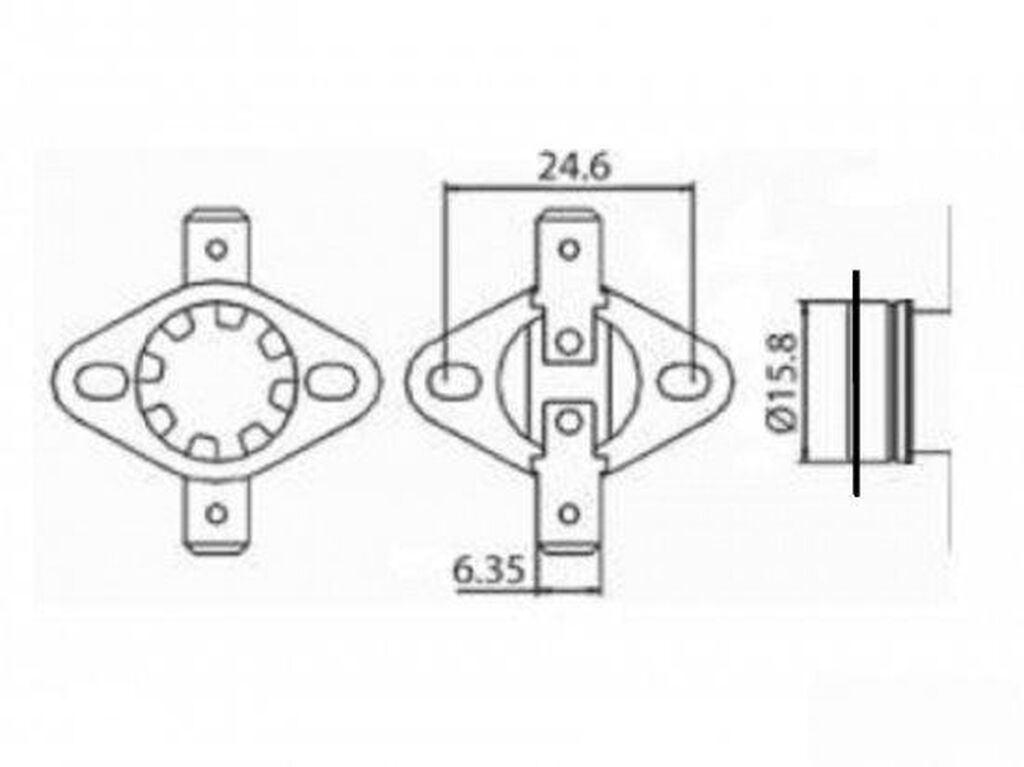 Termostat bimetalni KSD301 – NO (normalno otvoren) - Radna