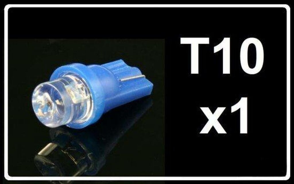 LED sijalica T10 (W5W) – plava, 1 komad - Tip grla: T10 (poznat i kao