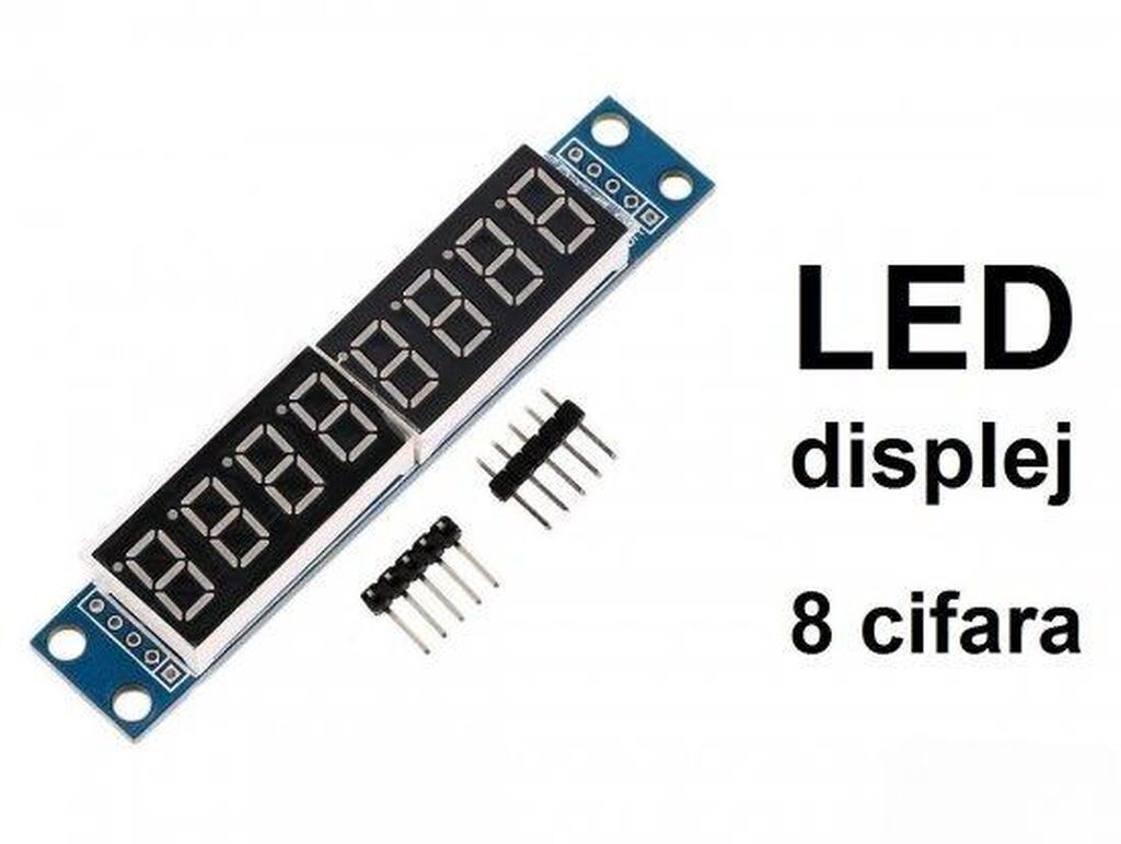 LED sedmosegmentni displej – 8 cifara (modul) - Tip: LED 7-segmentni