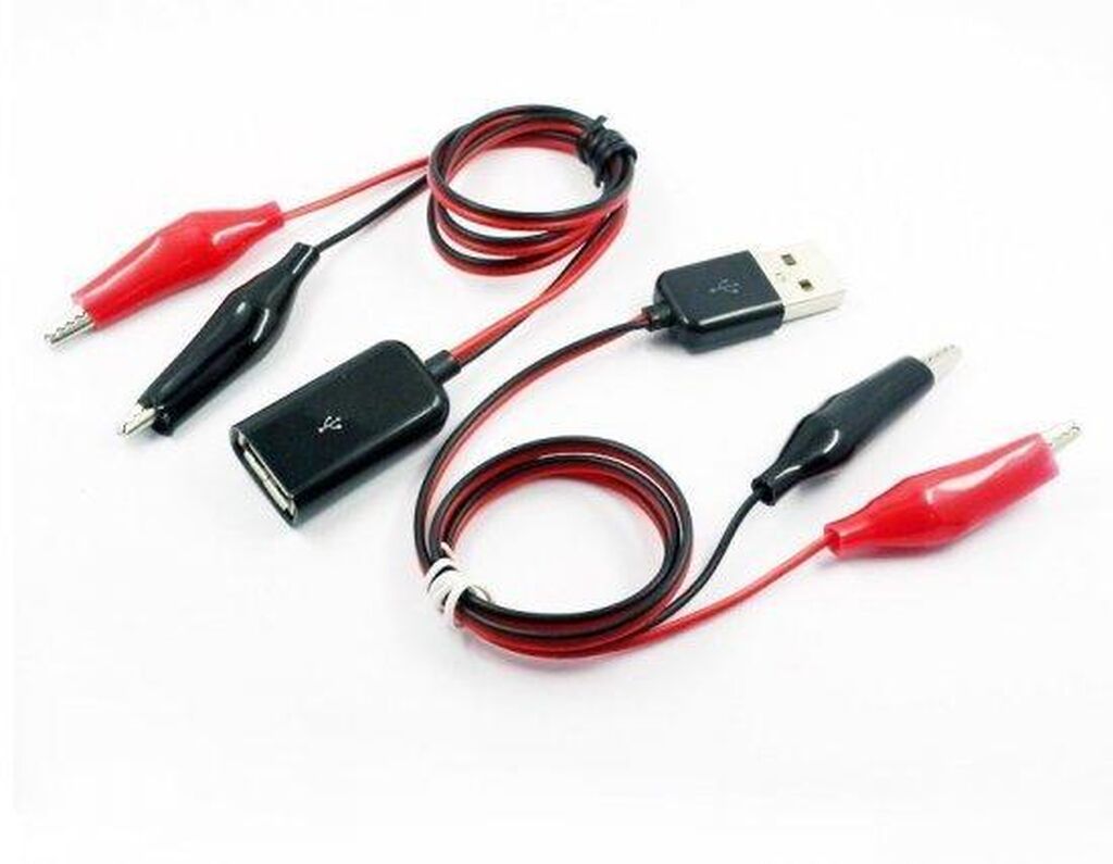USB na krokodilkama – adapter/napojni kabl - Funkcija: Pretvara USB