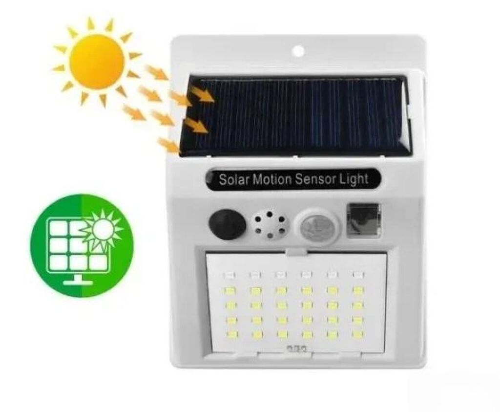 Solarna LED spoljašnja lampa sa senzorom pokreta - Integrisan solarni
