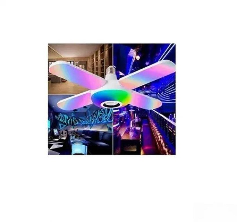 LED sklopiva plafonska lampa/ventilator sa RGB efektima -