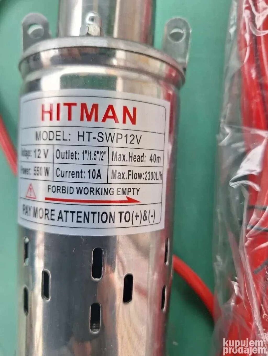 03. Raketa dubinska pumpa Hitman na 12V 550 w,2300 l /h. 1 col sa