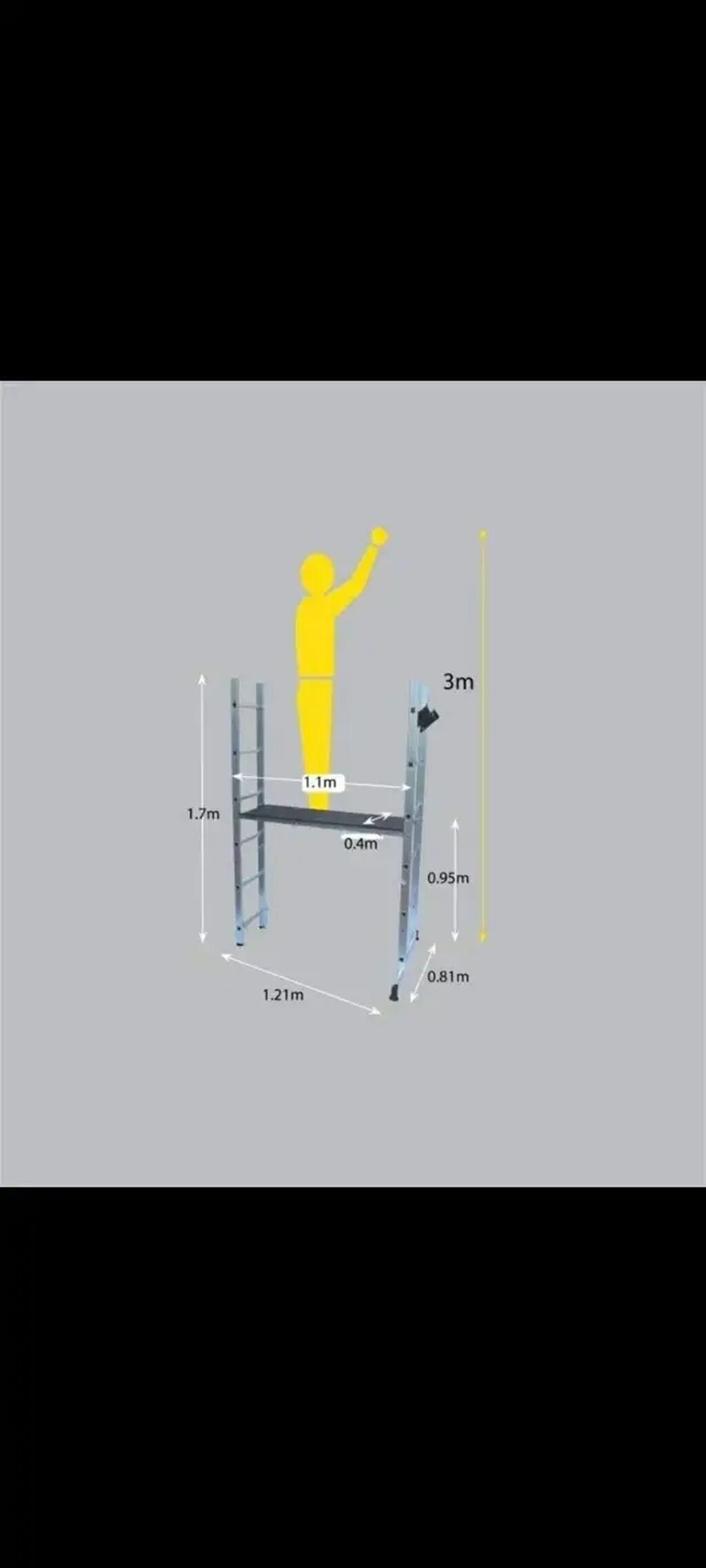 Aluminijumska mini skele/višenamenska radna platforma - Konstrukcija