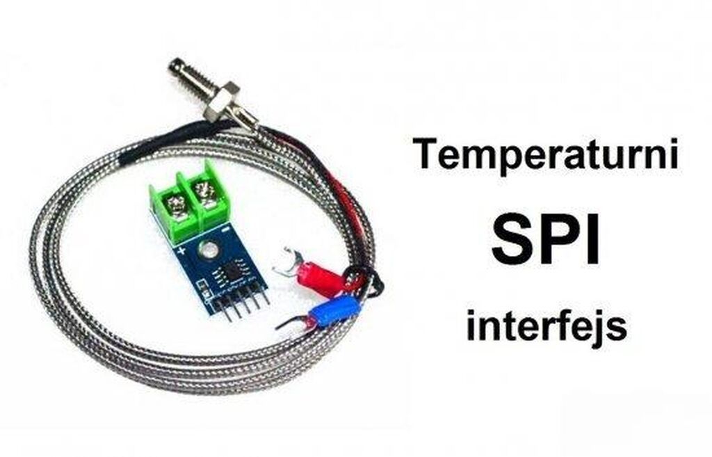 MAX6675 termopar K-tip modul sa SPI interfejsom + K-tip sonda Opis: -