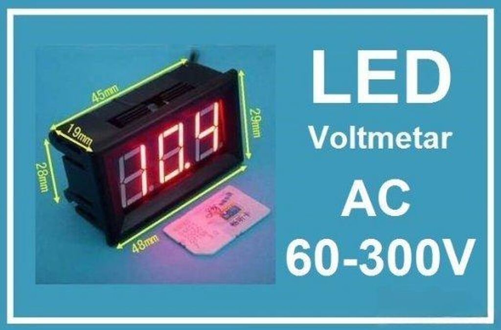 LED digitalni voltmetar za naizmeničnu struju (AC) - Opseg merenja