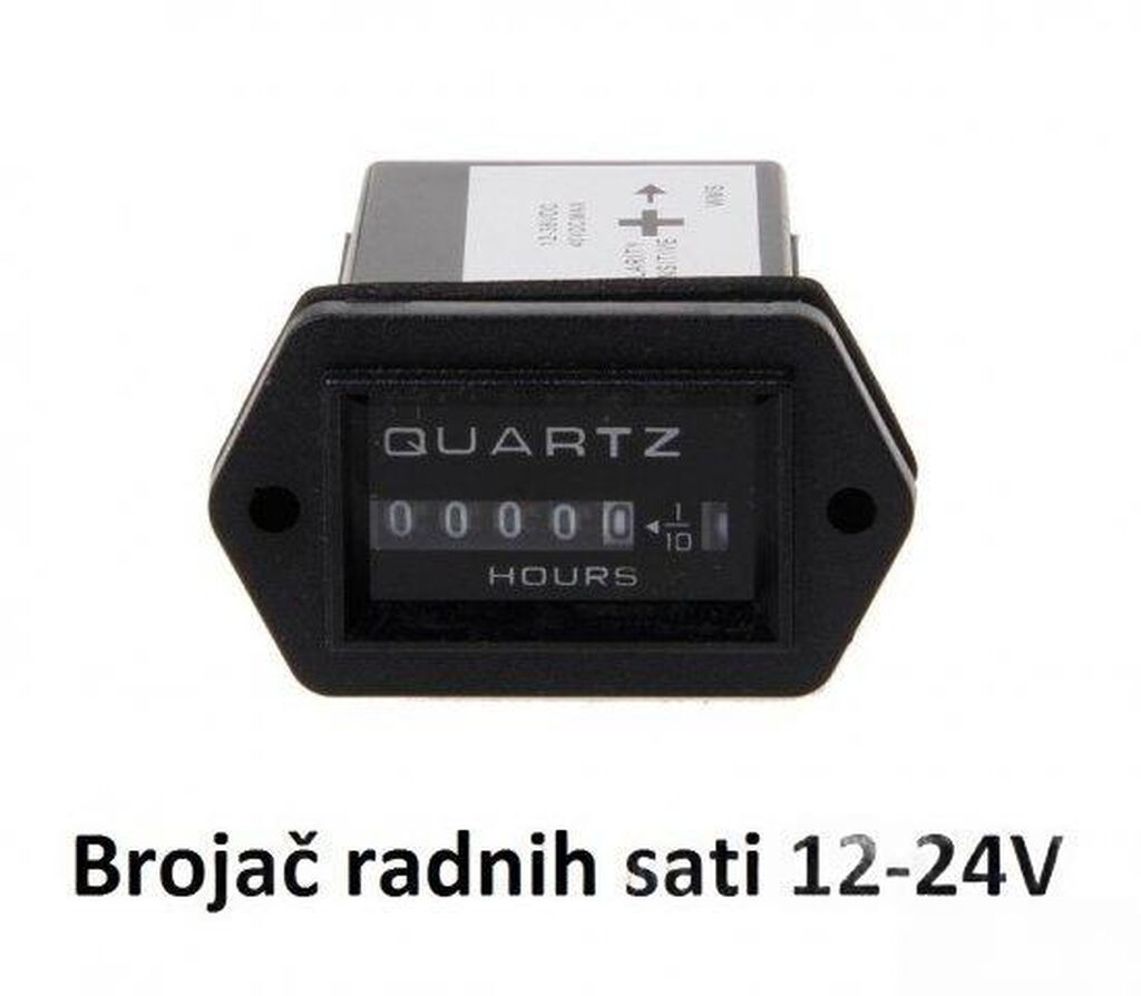 Kvarcni brojač radnih sati 12–24 V - Elektronski (quartz) merač