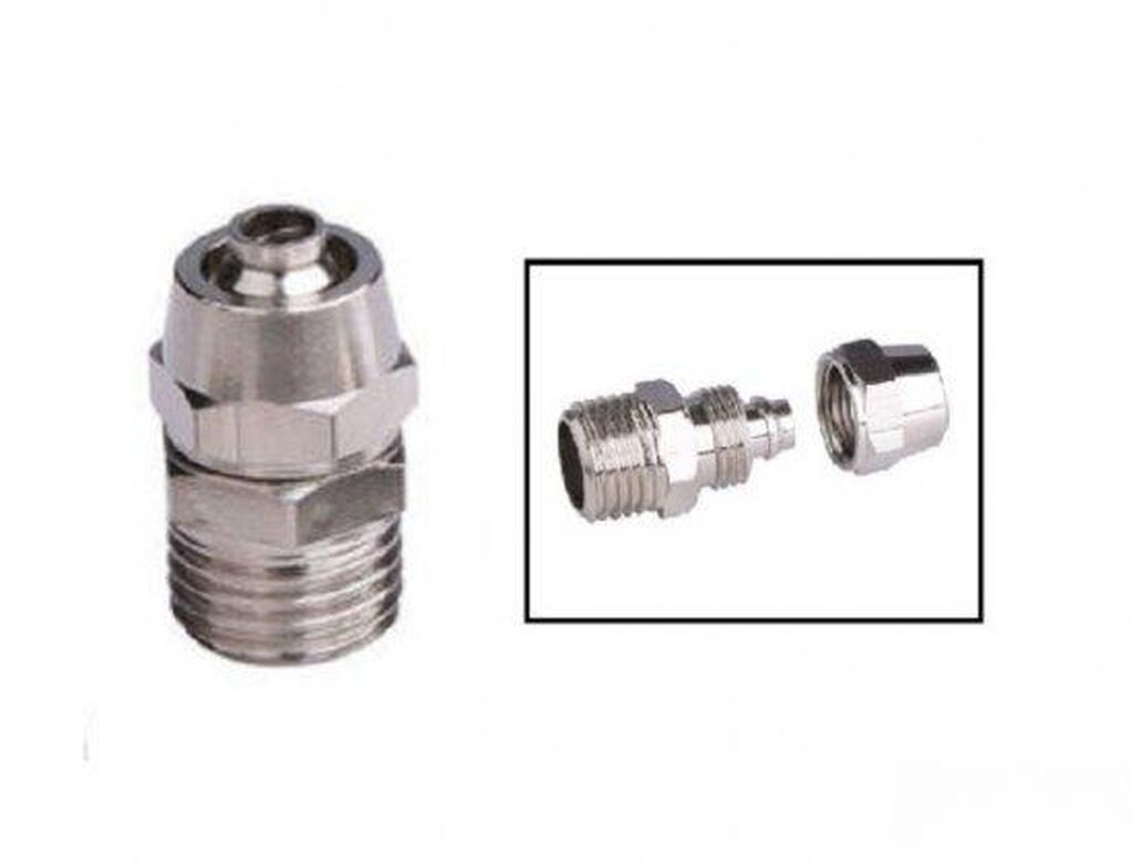 Metalni priključak za crevo 8/6 mm na 1/4" navoj - Tip