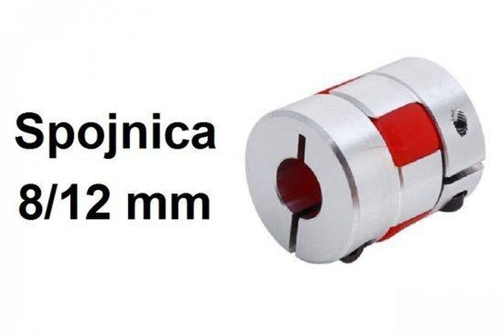 Spojnica 8/12 mm – elastomerna (tzv. jaw/spider) spojnica za