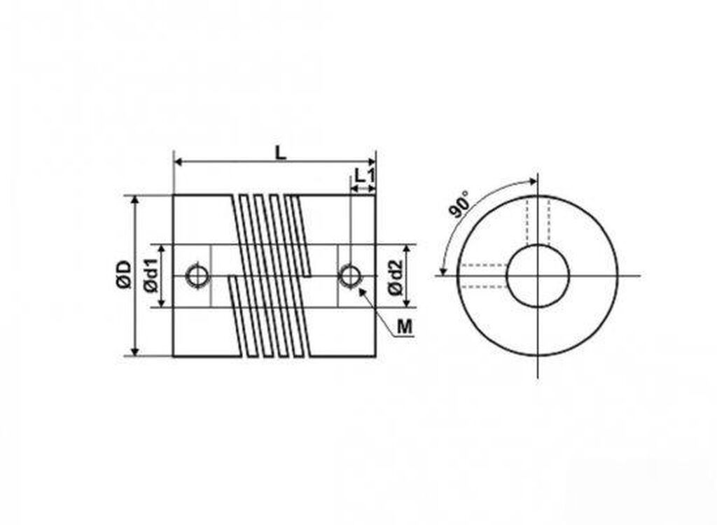 Fleksibilna spojnica za prenos obrtnog momenta – 8/10 mm Opis: -