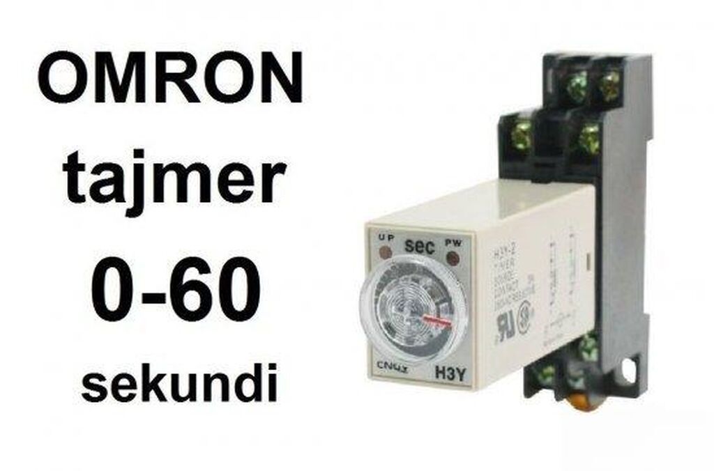 OMRON H3Y tajmer 0–60 sekundi - Elektromehanički vremenski relej sa