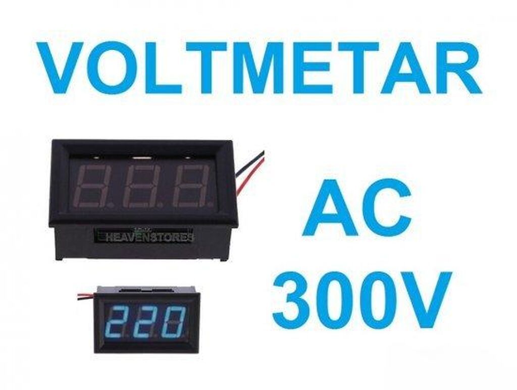 Digitalni AC voltmetar 300V - Opseg merenja: 0–300 V AC (naizmenična