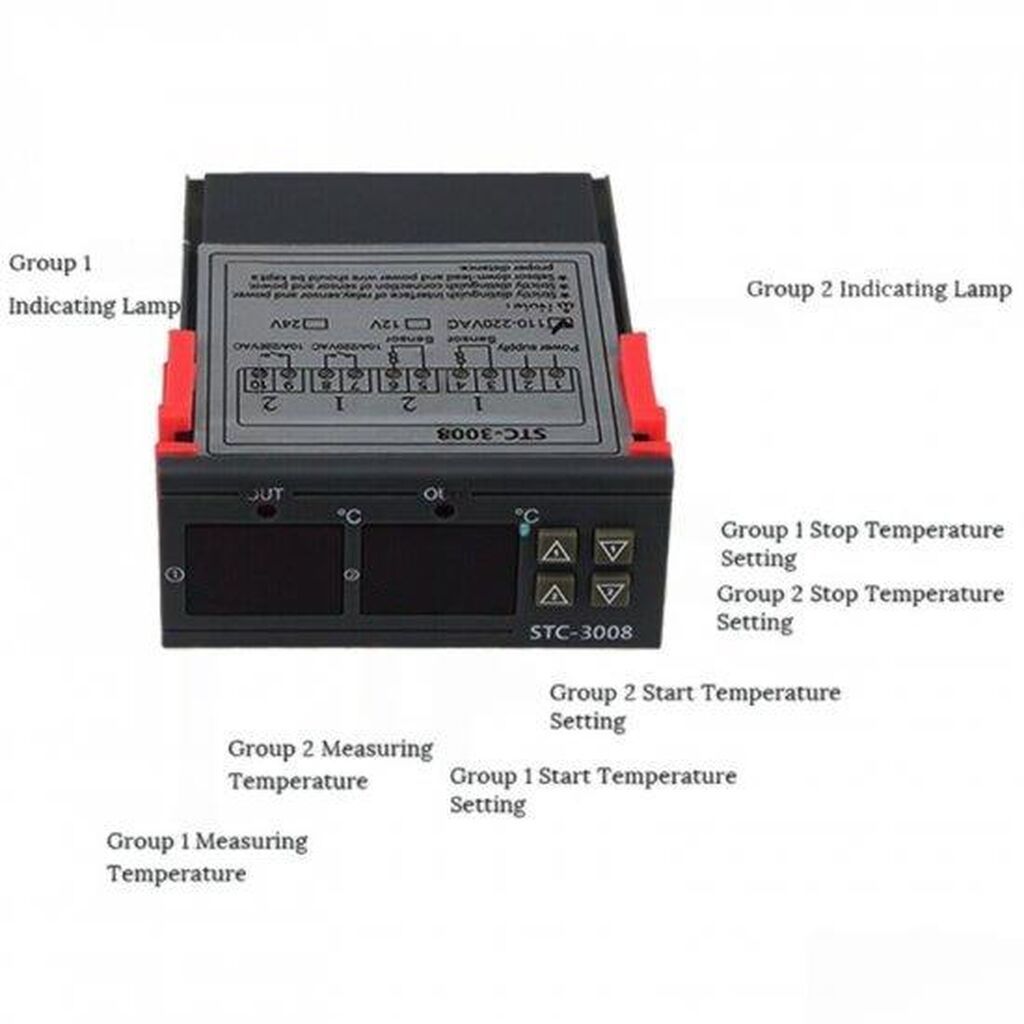 Digitalni dvokanalni termostat STC-3008 - Kontroler temperature sa