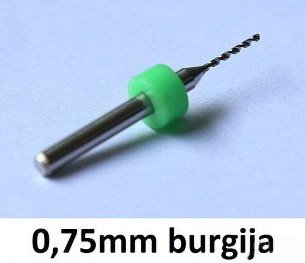 Mikro burgija za precizno bušenje – 0,75 mm - Prečnik: 0,75 mm
