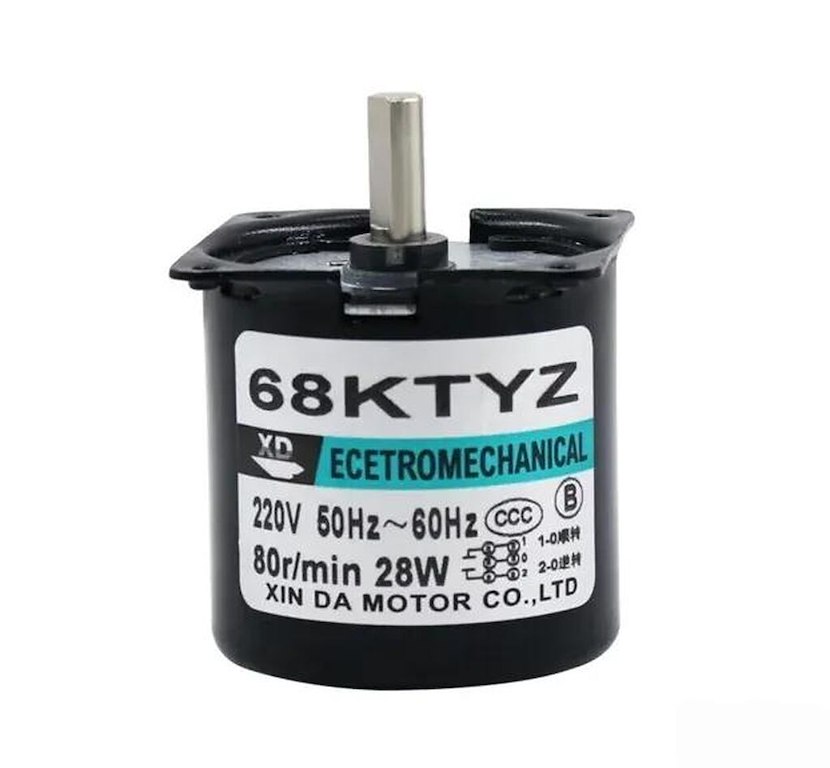 Sporohodni sinhroni motor 68KTYZ – 220–240V - Tip: 68KTYZ, sinhroni
