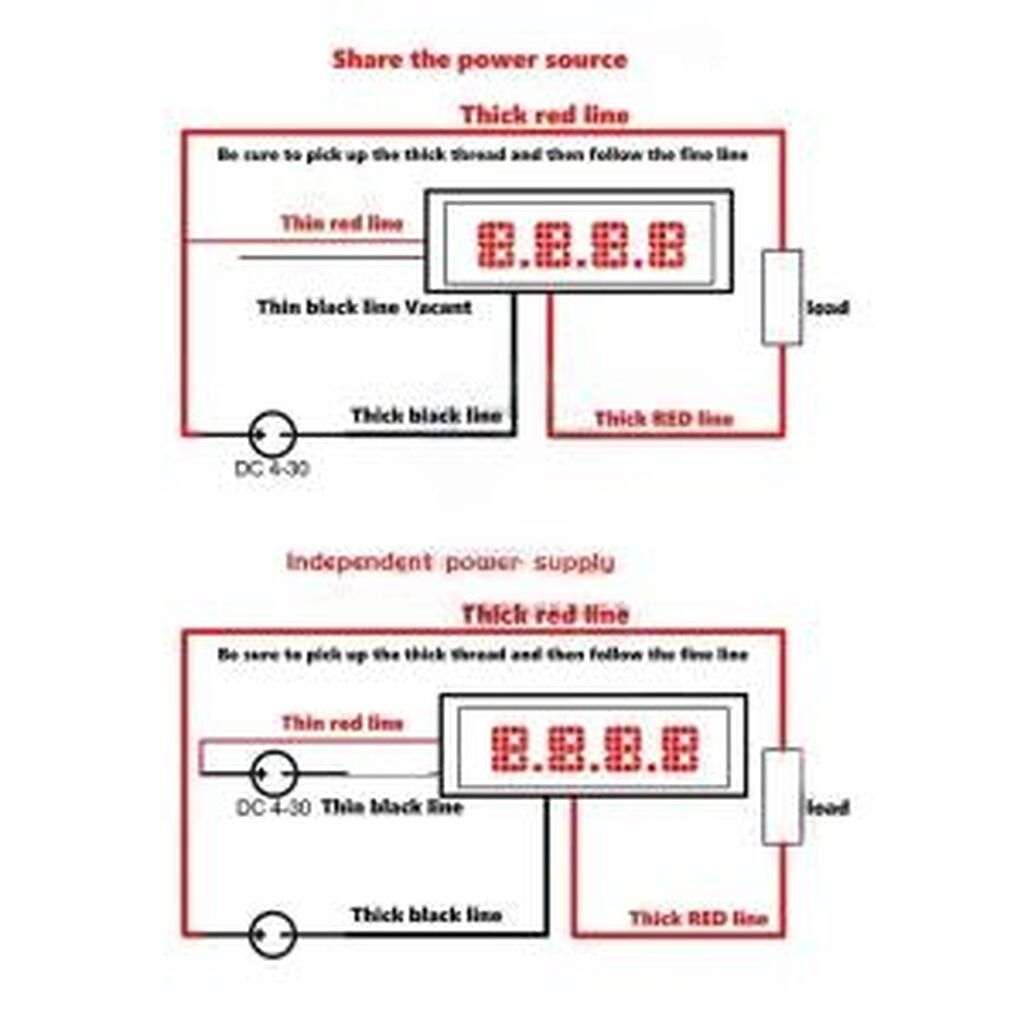 Panelni DC voltmetar/ampermetar sa LED displejem - Digitalni panelni
