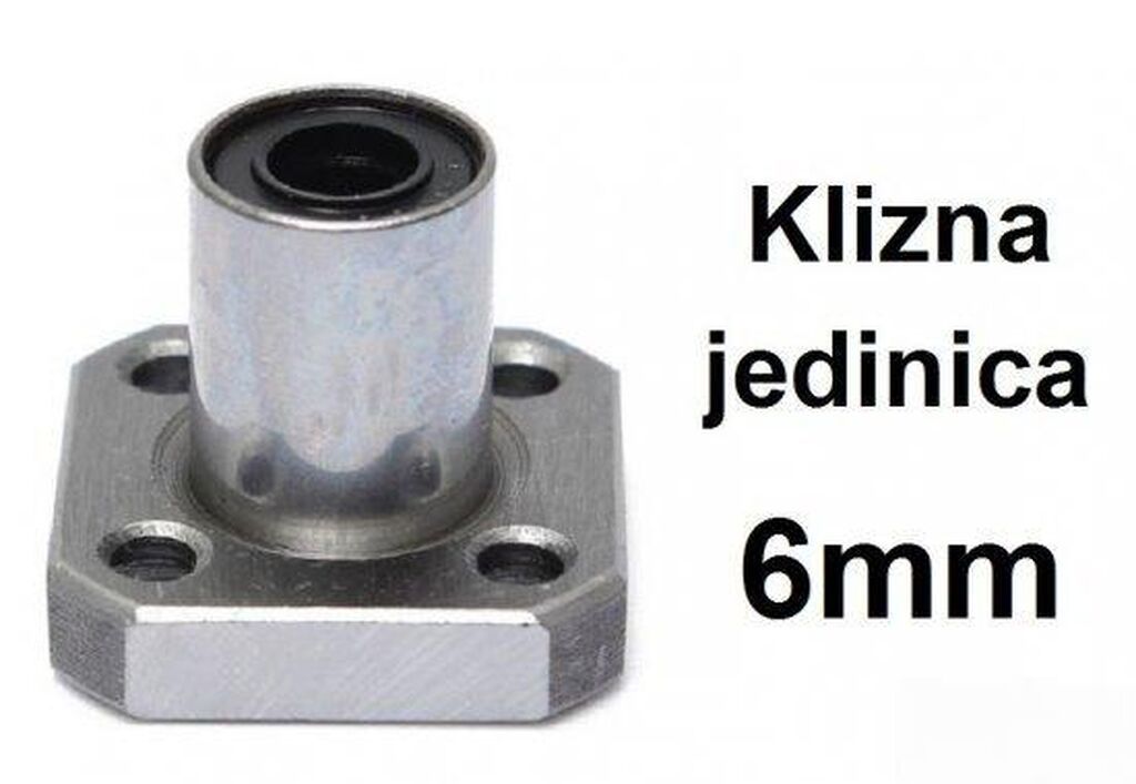 Klizna jedinica LMK6UU – fi 6 mm Opis: - Linearni kuglični ležaj sa