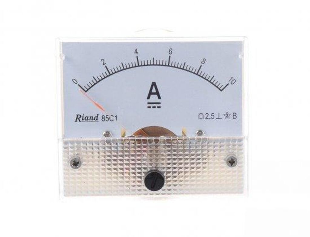 Analogni panelni ampermetar 10 A - Opseg merenja: 0–10 A istosmerne