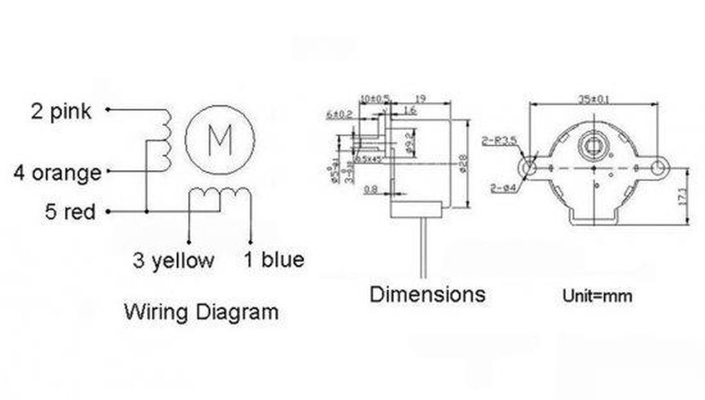 Set: drajver i step motor 28BYJ-48 sa ULN2003 kontrolnom pločicom