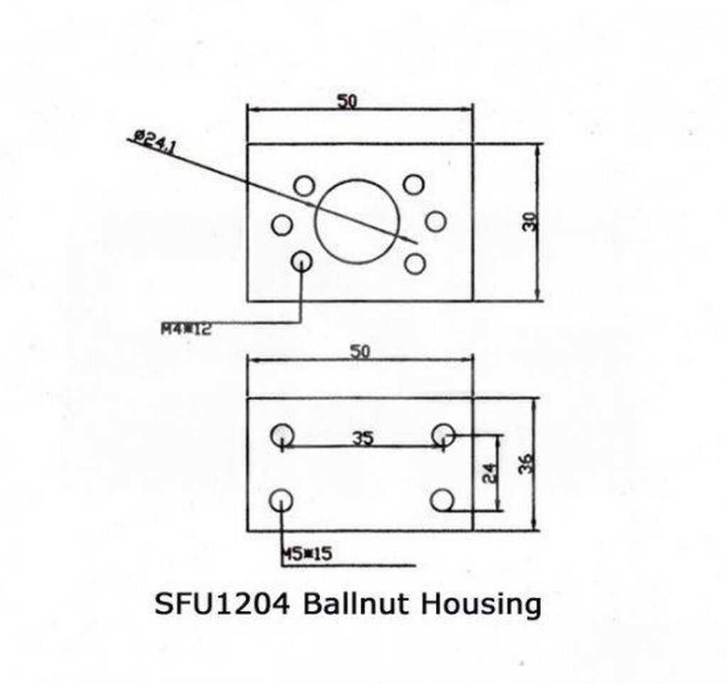Kućište za kugličnu maticu SFU1204 - Tip: kućište (adapter) za