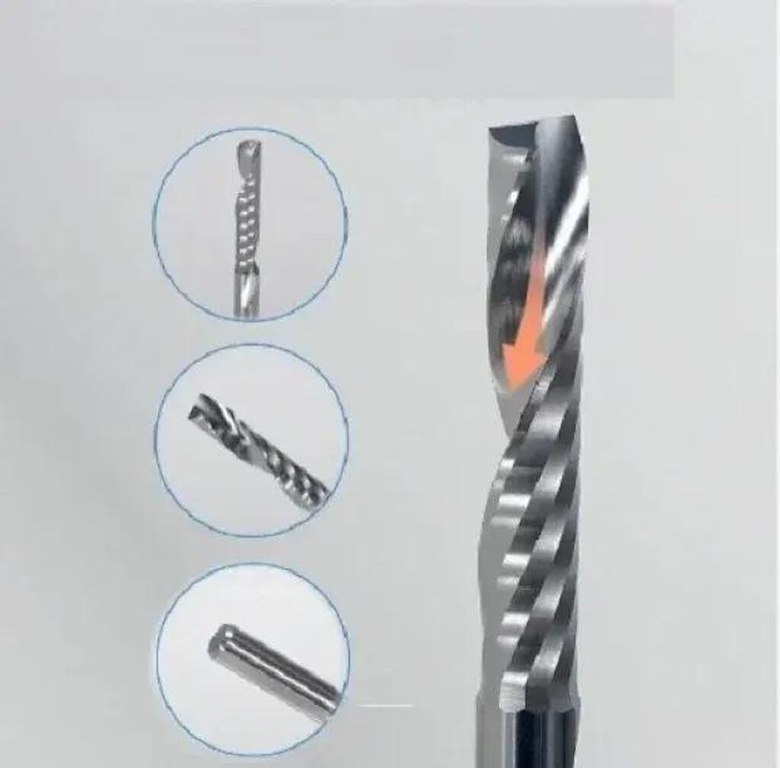 Mikro spiralna glodalo/burgija za preciznu obradu – Fi 1 mm - Prečnik