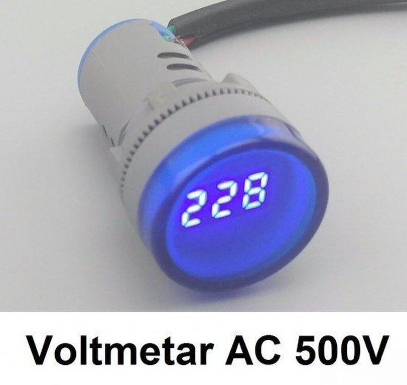 Mini digitalni voltmetar za na-panel, AC 500V - Merenje napona