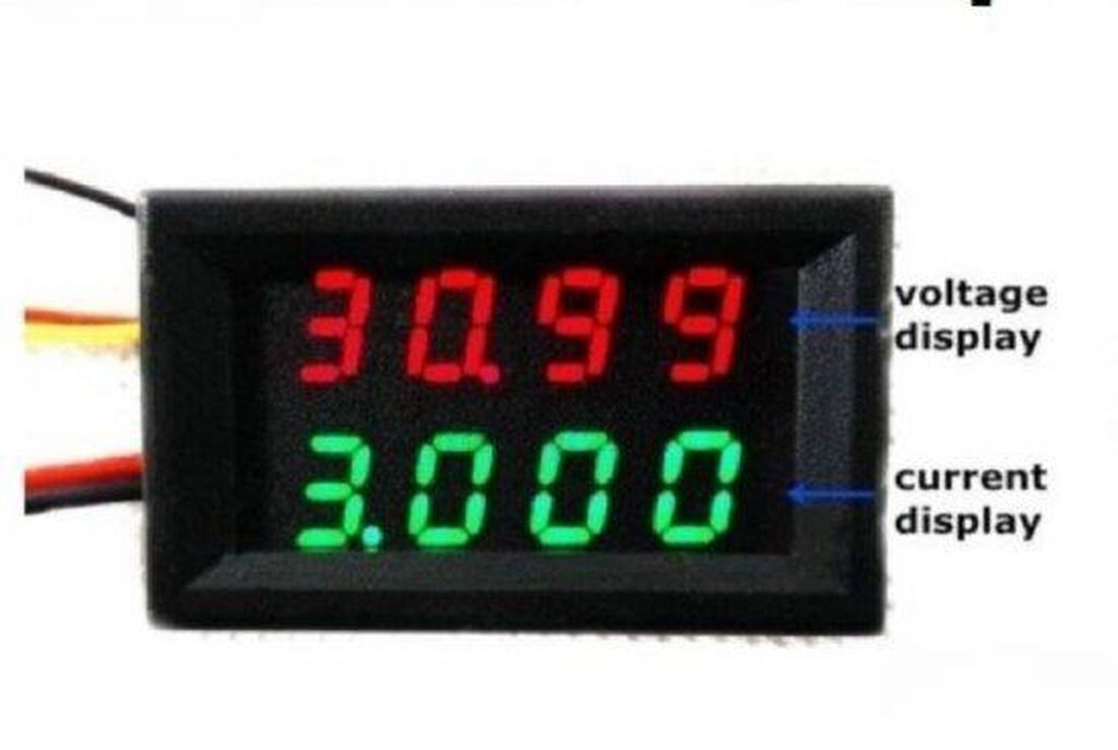 Digitalni panel voltmetar/ampermetar (DC) - DvojnI LED displej: napon