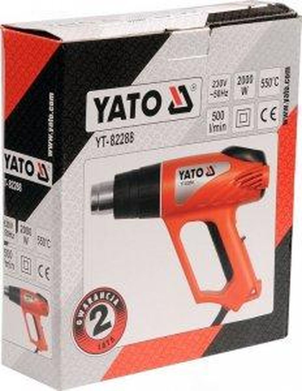 YATO YT-82286 industrijski fen za vrući vazduh - Snaga: 2000 W -