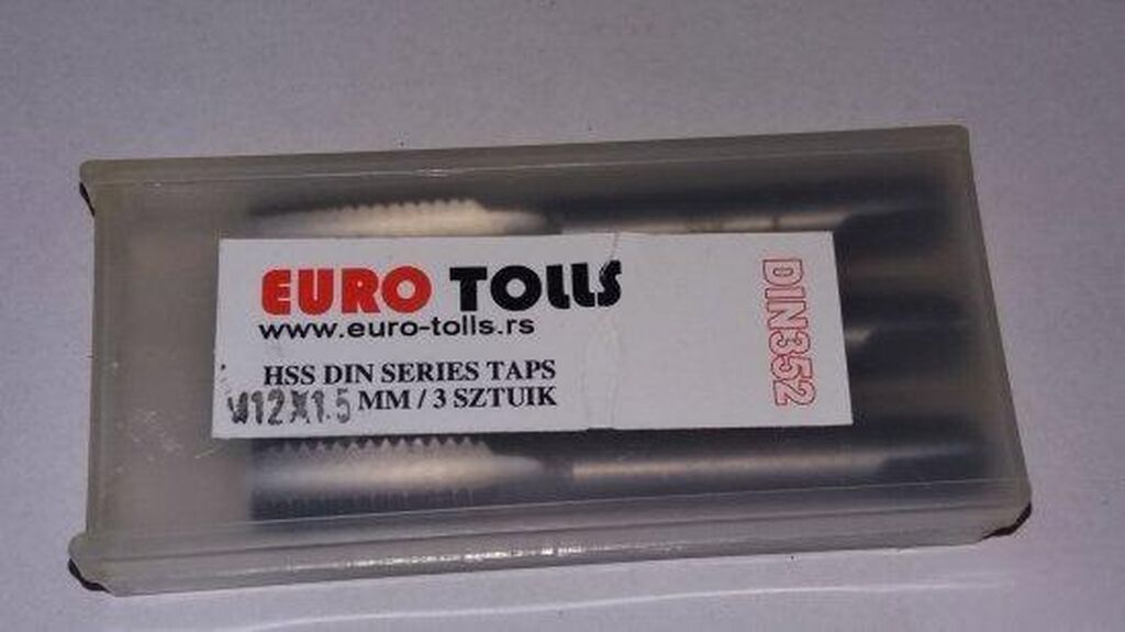 Set metrika (navojni ureznici) EURO TOOLS – HSS DIN serija - Tip