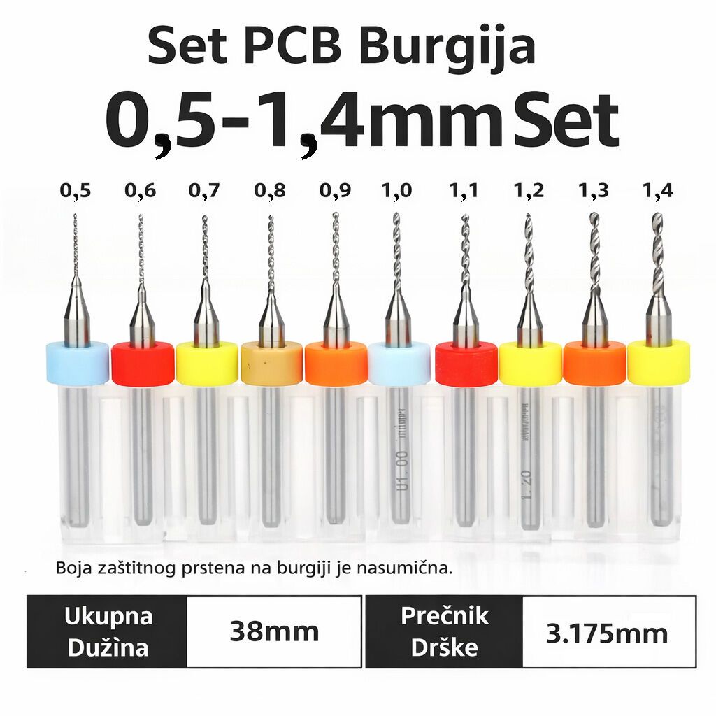 Prodajem set od 10 vrhunskih mikro burgija od tungsten karbida