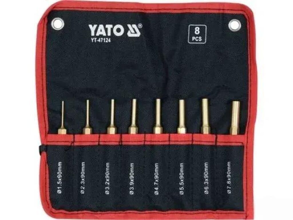 YATO YT-47124 – set udarnih šiljaka/izbijača, 8 delova -