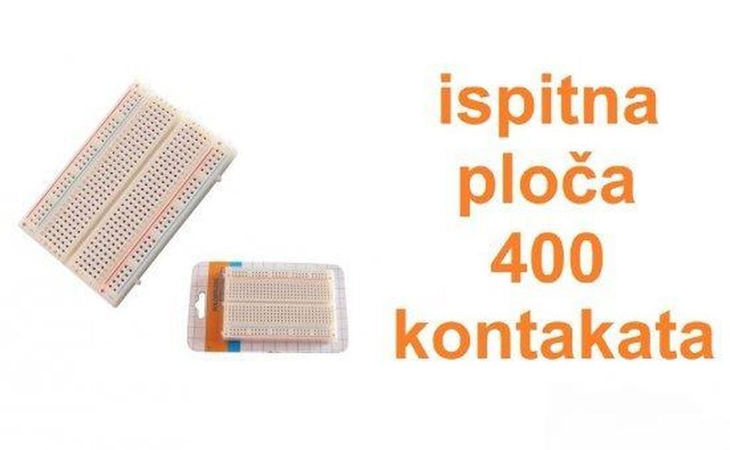 Ispitna ploča (breadboard) – 400 kontakata - Tip: bezlemljena