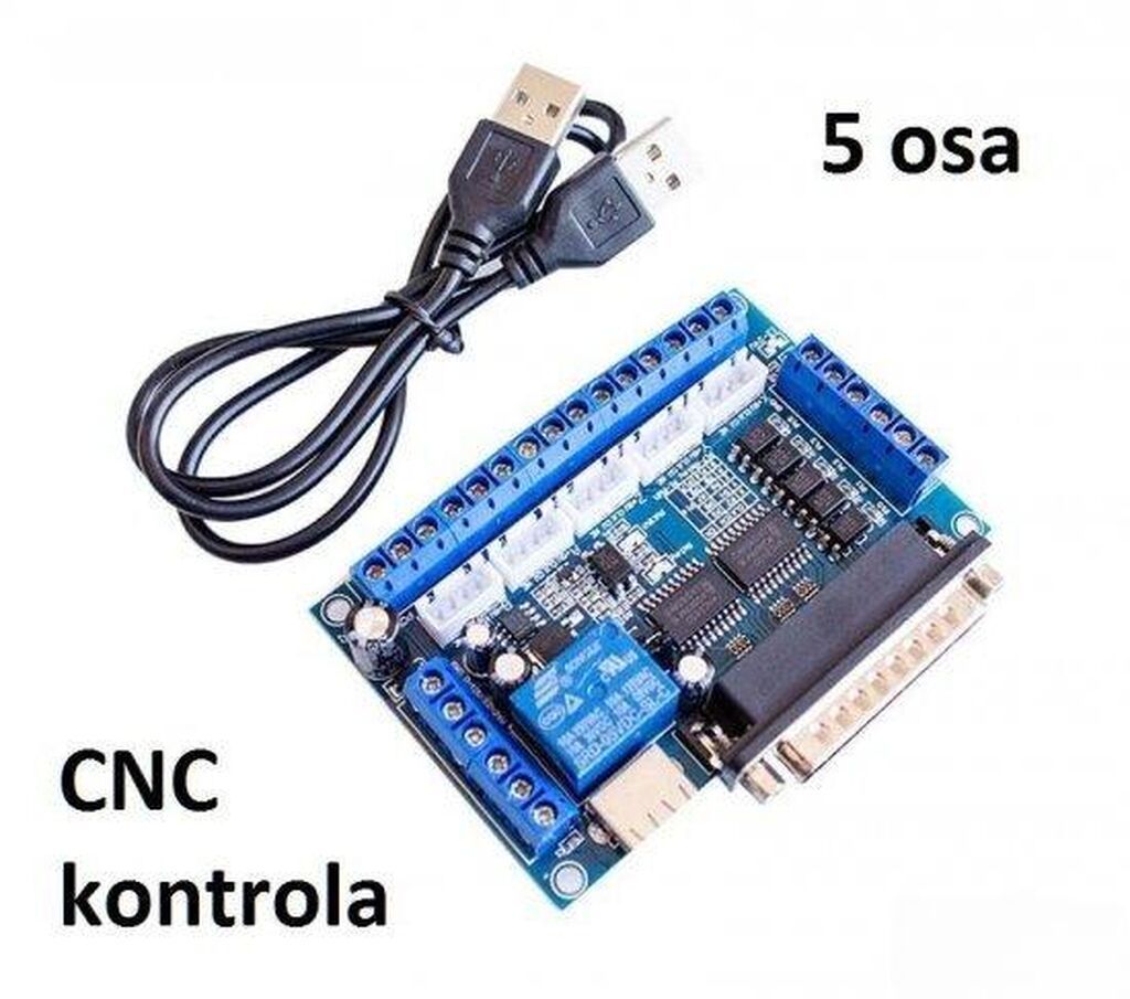 CNC kontroler – 5 osa (breakout board) Opis: - CNC breakout/control