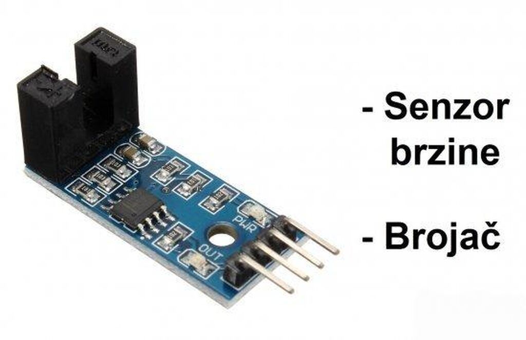Optički prorezni senzor (U-slotted) – modul za brojanje impulsa i