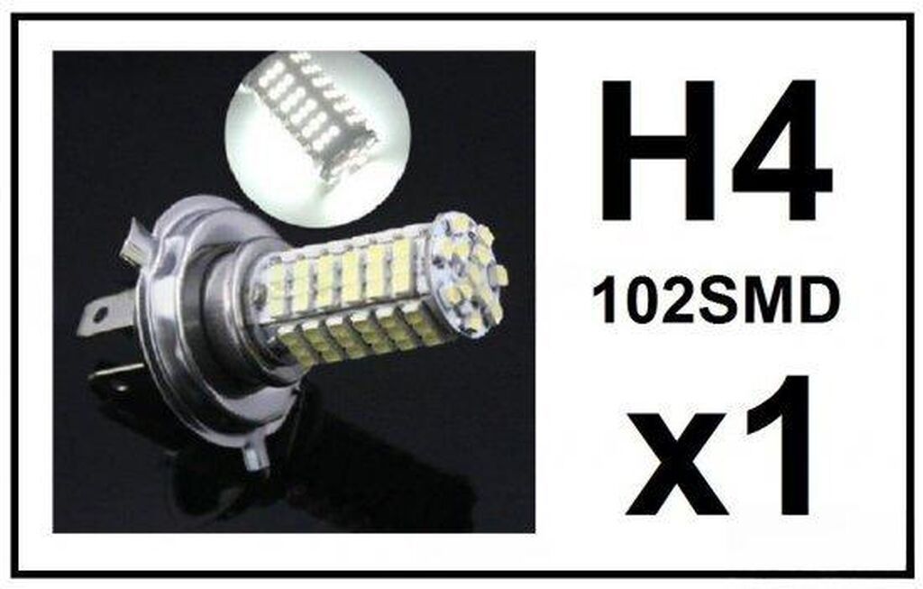 LED auto sijalica H4 – 102 SMD, komad x1 - Tip grla: H4 (dvoznačna –
