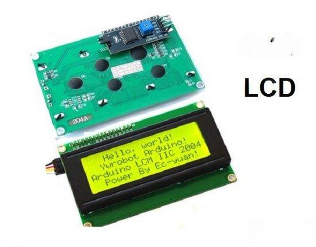 LCD I2C 20x4 modul za Arduino i mikrokontrolere - Tekstualni LCD