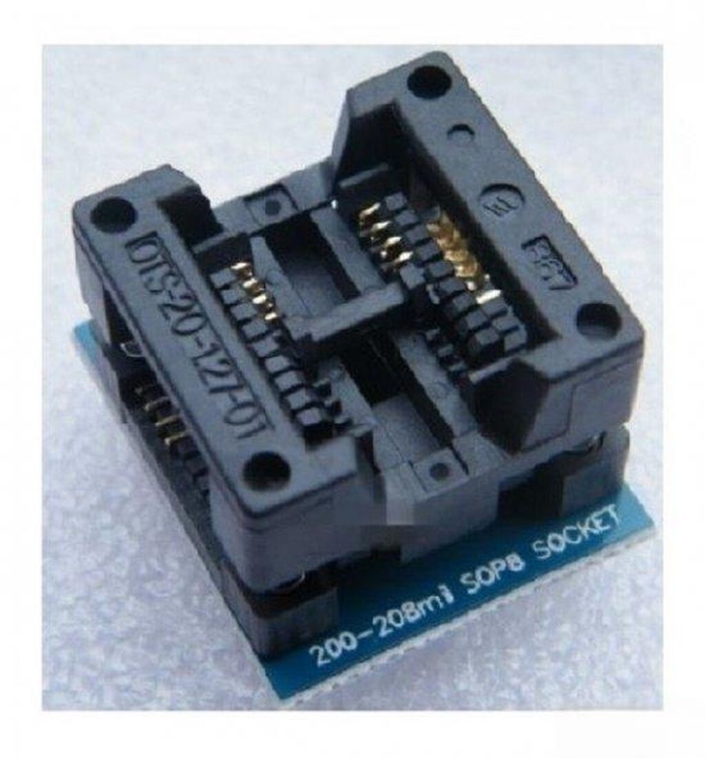 Adapter SOP8 na DIP8 - ZIF programatorsko ležište za SOP8 (SOIC8)
