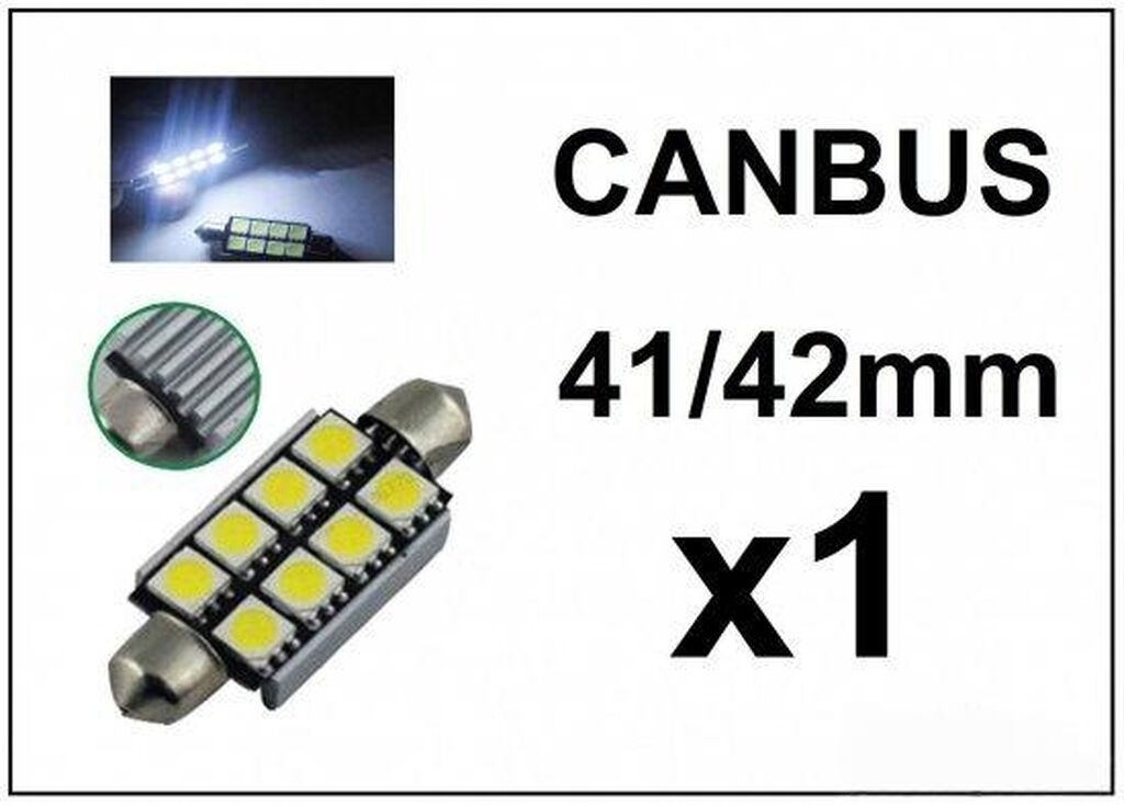 CANBUS LED sijalica za auto – 41/42 mm, 1 komad - Tip: festoon