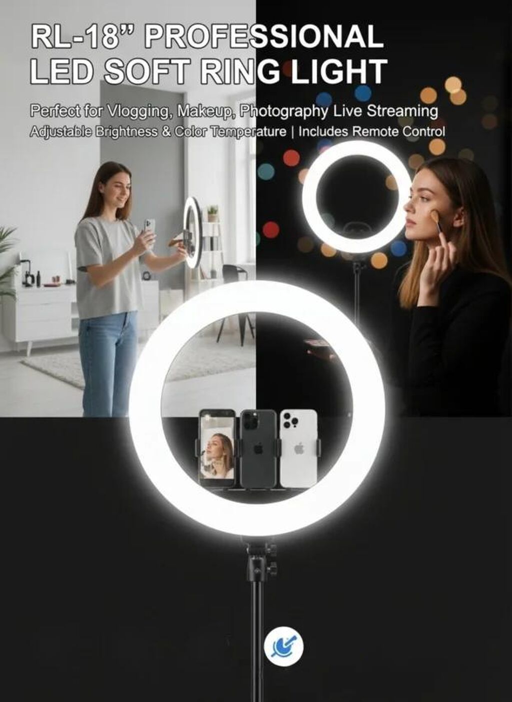 RL-18” Professional LED Soft Ring Light Profesionalno kružno svetlo