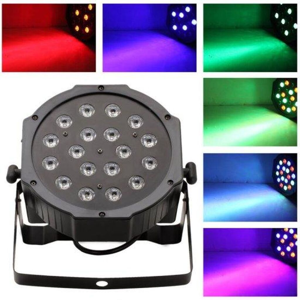 LED scenska PAR RGB reflektor lampa – 18x1W - Tip: LED PAR reflektor