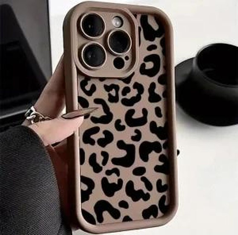 Maska za telefon sa leopard printom - Materijal: fleksibilni