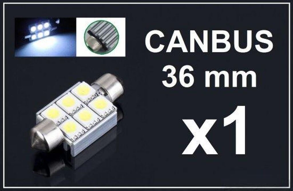 LED CANBUS sijalica – 36 mm, 1 kom - Tip: festoon LED sijalica sa