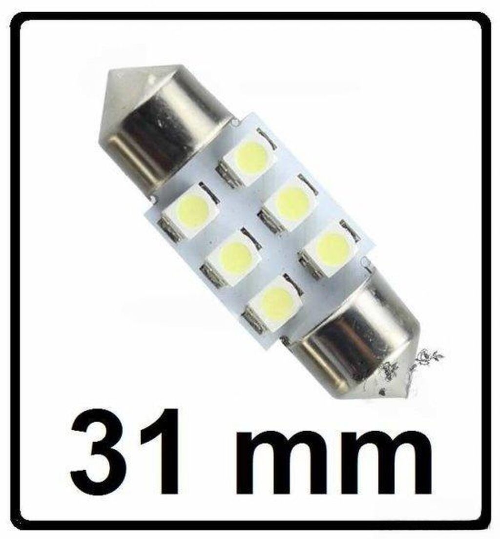 LED auto sijalica C5W (festoon) 31 mm – 6x SMD - Tip: C5W/C10W