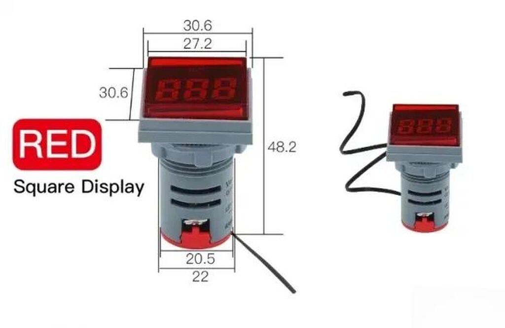Digitalni panel indikator temperature – kvadratni crveni LED displej