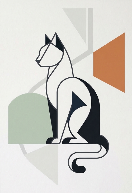 Mačka pozira za portret