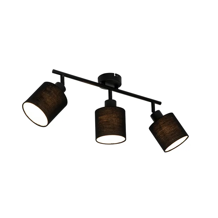 Moderna plafonska lampa crna 3-svetla - Hetta
