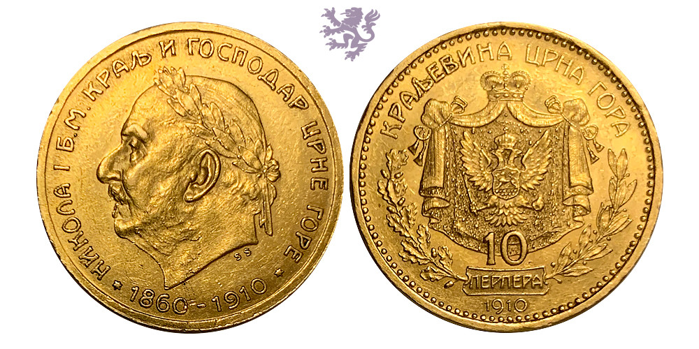 10 perpera, 1910., Nikola I
