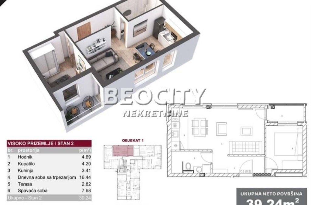 Dvosoban stan, Novi Sad - Liman 4 | Prodaja · 39m² · 107.910€